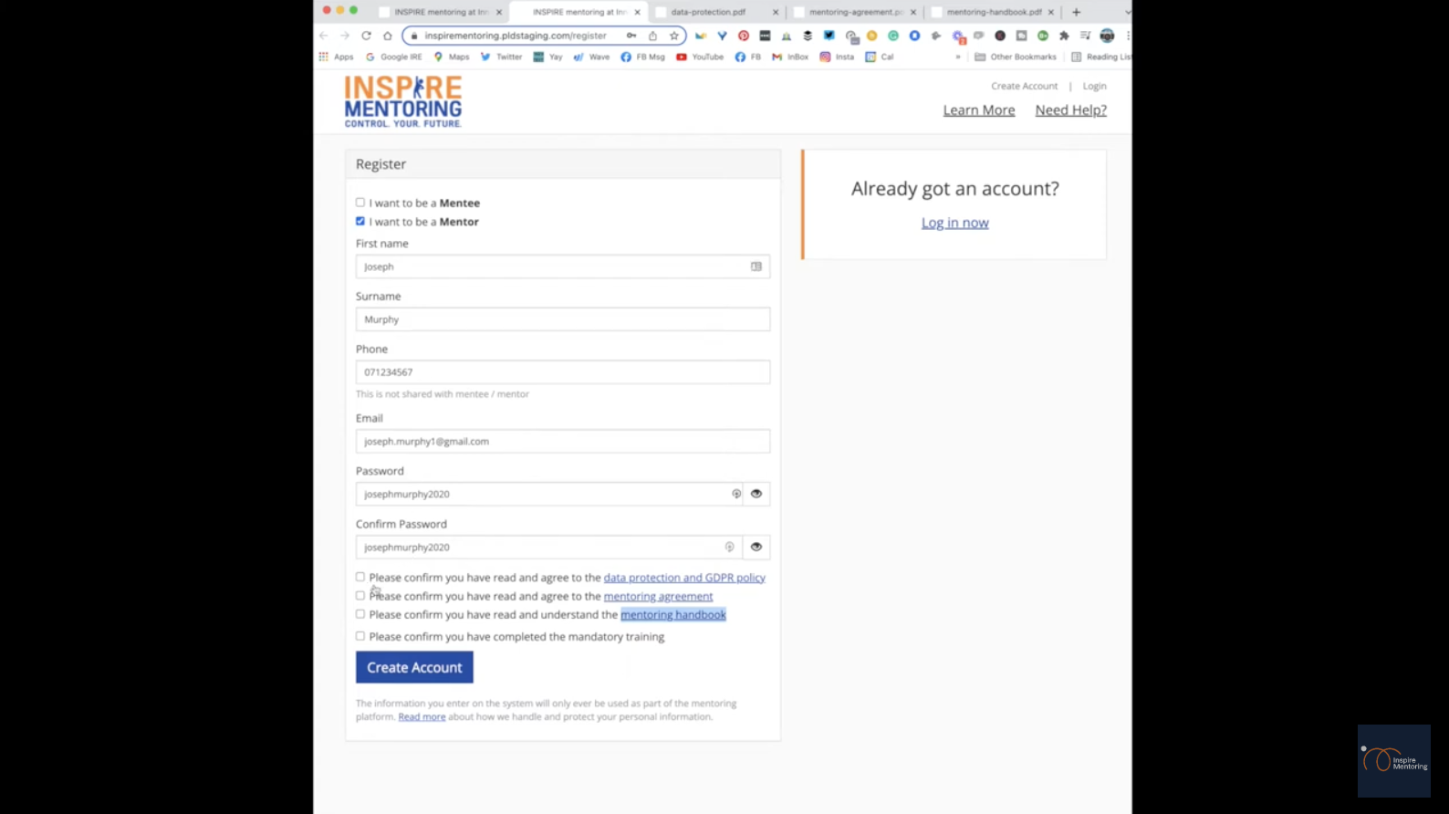 Mentor - How set up your profile - Inspire Mentoring